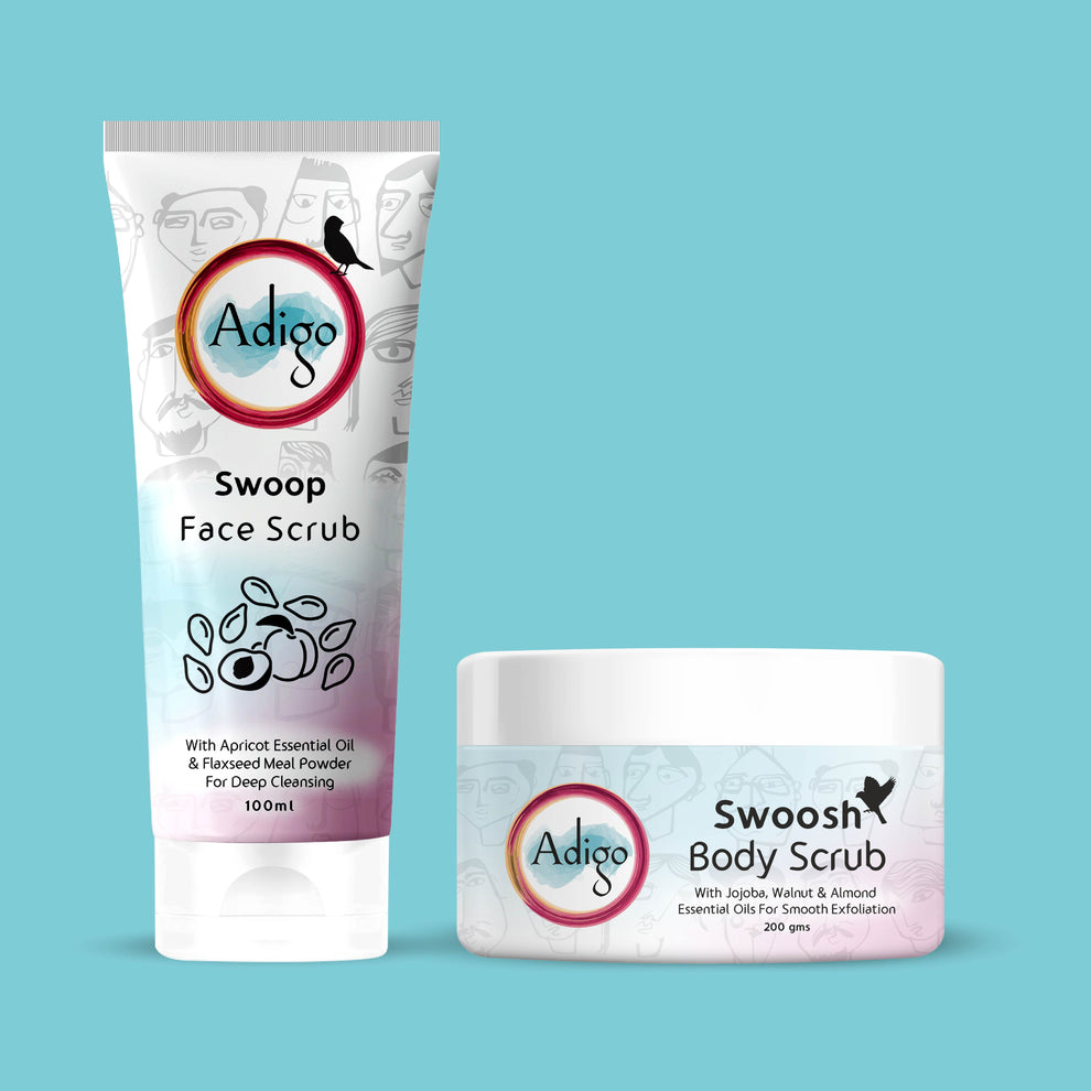 Exfoliate with Adigo Body & Face Scrub Combo